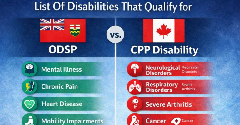List Of Disabilities That Qualify for ODSP vs. CPP Disability
